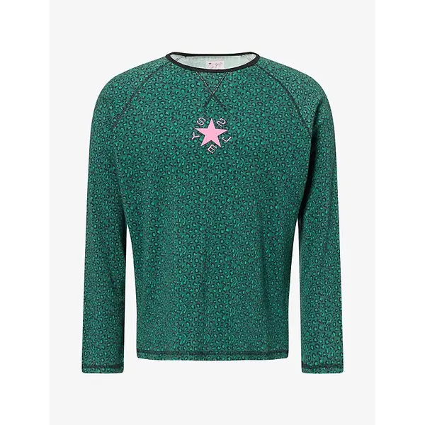 TWOJEYS Waffle Long-sleeve Cotton-jersey T-shirt