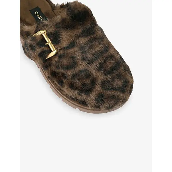 Carvela Pavillion Leopard-print Faux-fur Mules