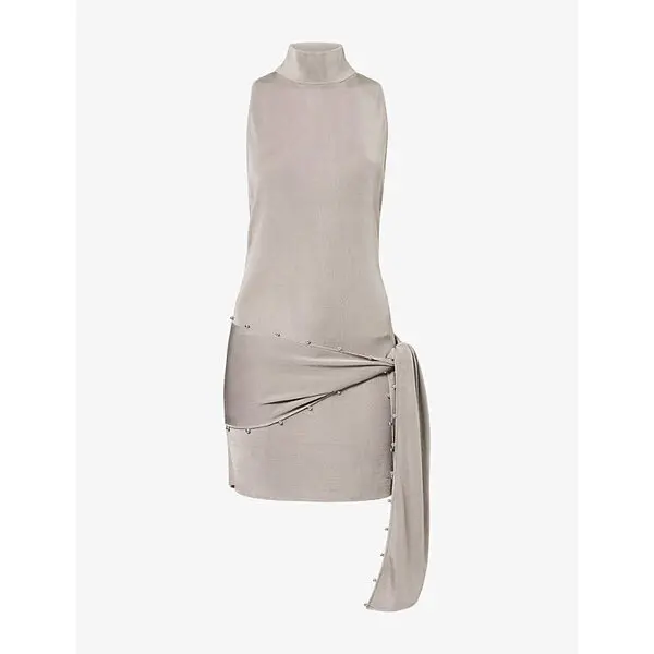 DE LA VALI Abril Turtleneck Knitted Mini Dress