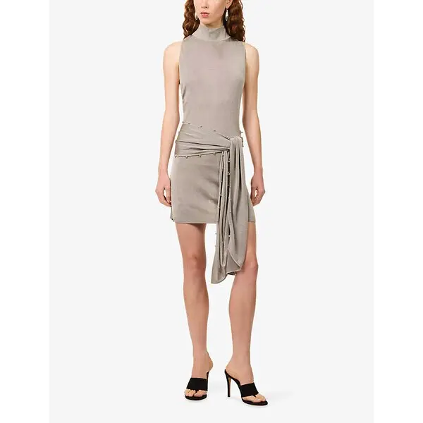DE LA VALI Abril Turtleneck Knitted Mini Dress