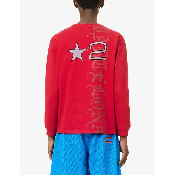 TWOJEYS La-bcn Long-sleeve Graphic Cotton-jersey T-shirt