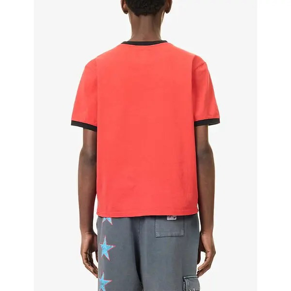 TWOJEYS Single Star Two-tone Graphic Cotton-jersey T-shirt