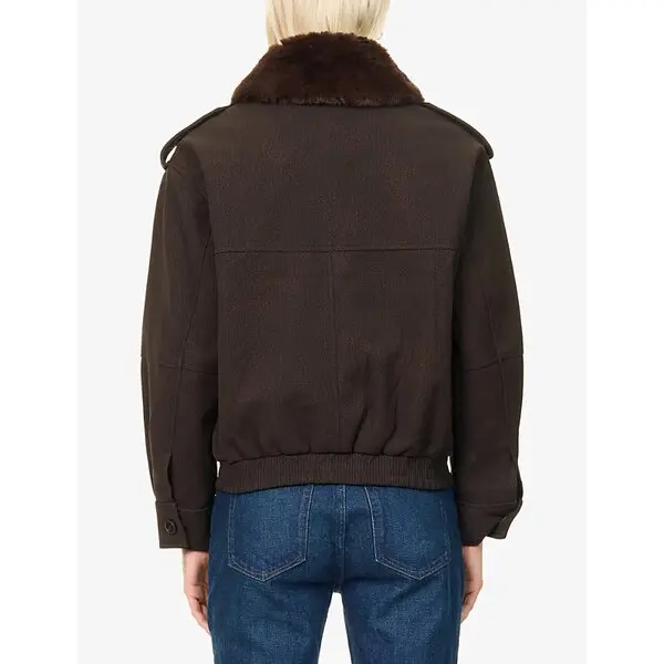 Good American Faux-leather Bomber Jacket