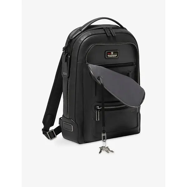 Tumi Harrison Bradner Leather Backpack - Black Bombe