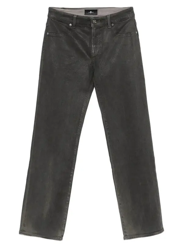 7 For All Mankind Straight Leg Coated Jeans