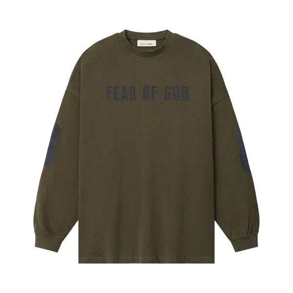 Fear Of God Sport Mesh Merch Long Sleeve Tee 'moss
