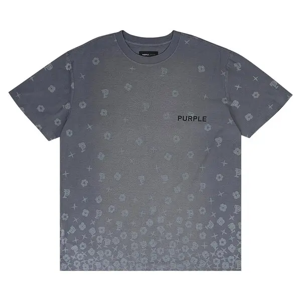 PURPLE BRAND Textured Jersey Short-sleeve Tee - Grey