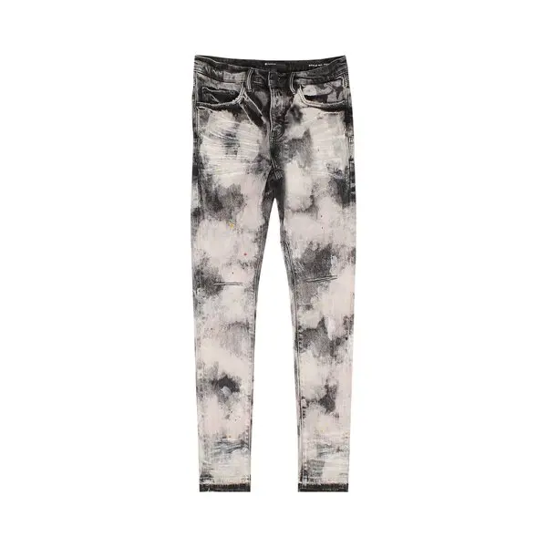 PURPLE BRAND Bleached Out Splatter Skinny Jeans