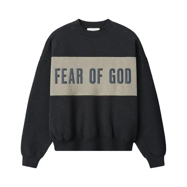 Fear Of God Cropped Relaxed Panelled Sweatshirt - Grey