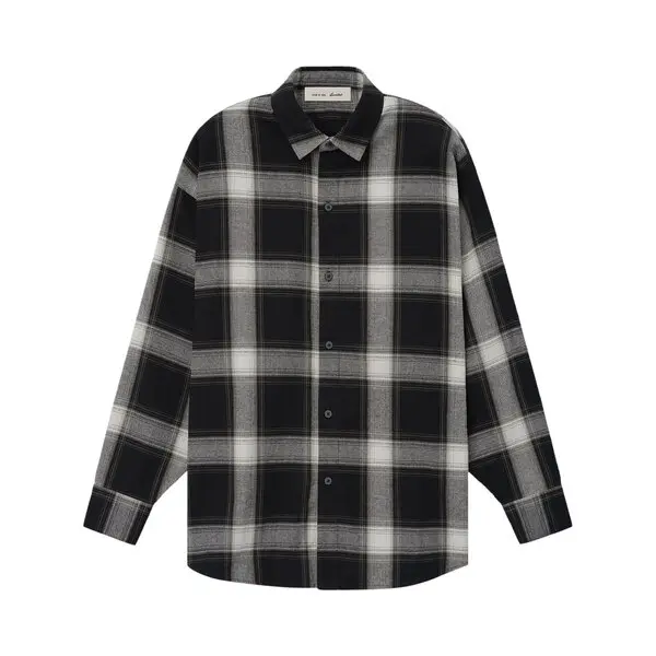 Fear Of God Flannel Button Up Shirt - Grey