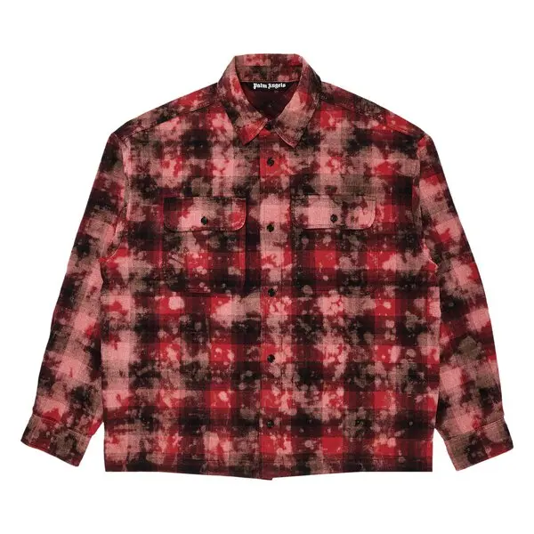 Palm Angels Curved Logo Check Shirt