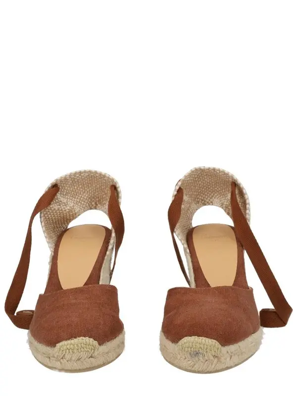 CastaÑer Canvas Espadrille Slingback Flats - Brown