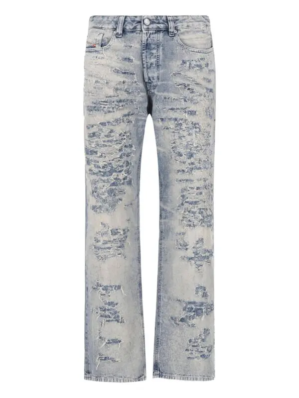 DIESEL® Distressed Straight-leg Jeans