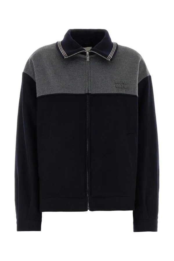 Miu Miu Velour Jacket With Contrast Trim - Multicoloured