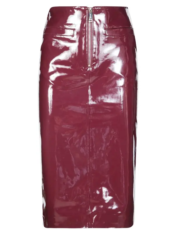 SELF-PORTRAIT Faux Leather Skirt