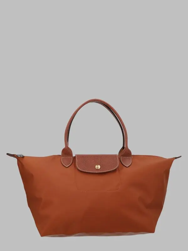 Longchamp Foldable Nylon Tote Bag - Brown
