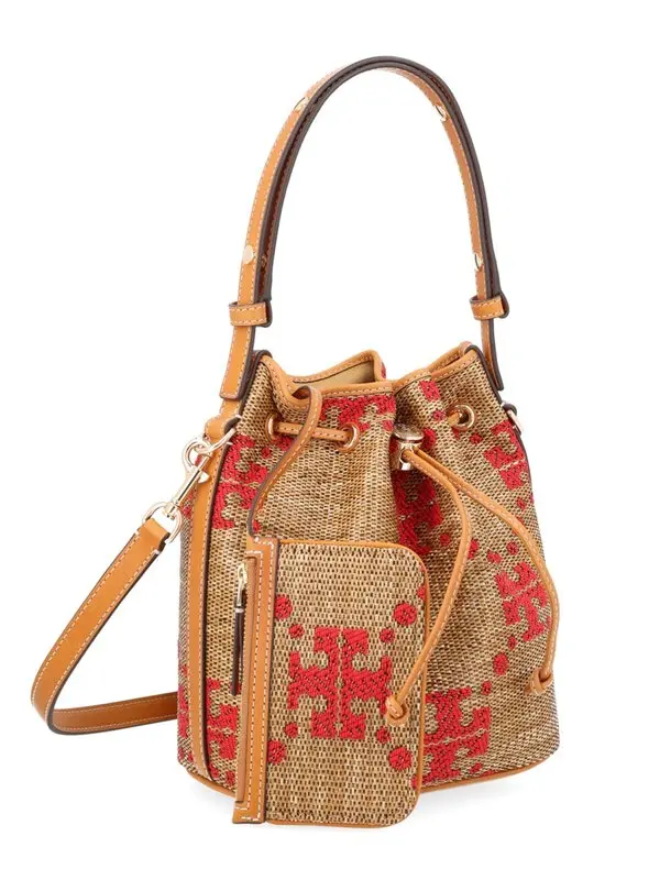 Tory Burch Bucket Crossbody Bag - Beige