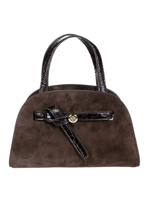Tory Burch Suede Romy Bauletto Handbag