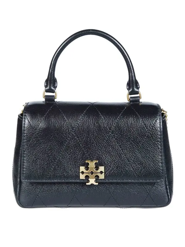 Tory Burch Quilted Top Handle Chain Wallet - Nero