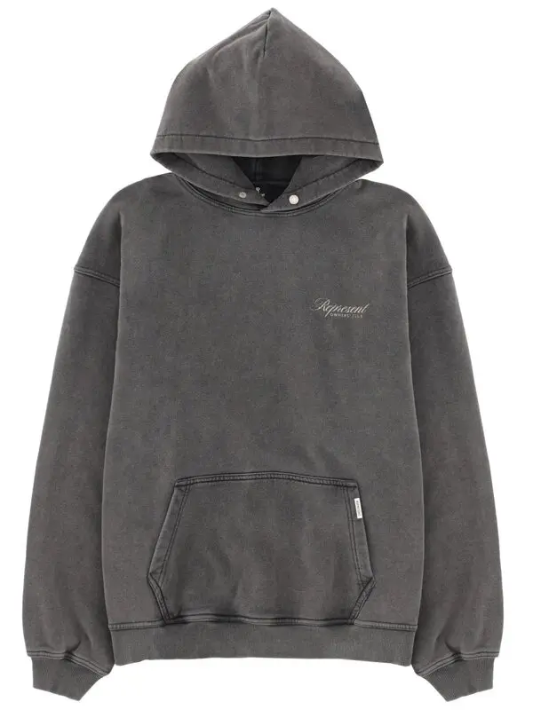 REPRESENT Washed Cotton Pullover Hoodie