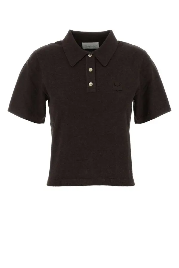 Isabel Marant Étoile Althea Polo Shirt In Cotton-wool Blend