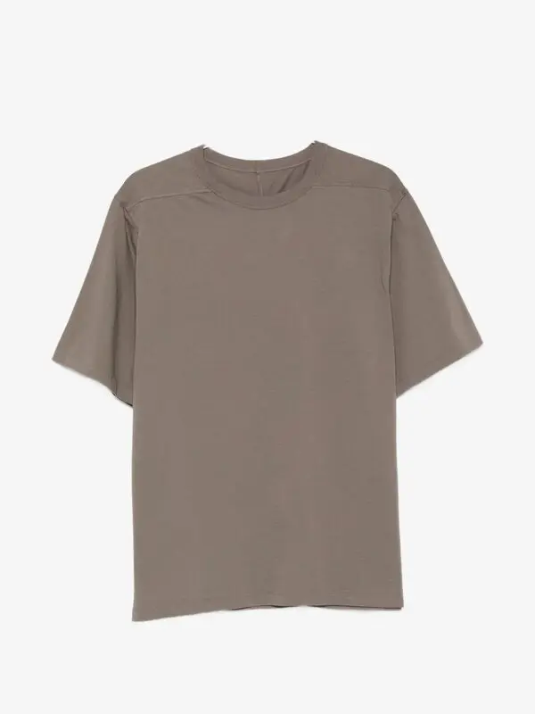 Rick Owens Round Neck Short-sleeve T-shirt, Model-worn In 100% Cotton - Grigio