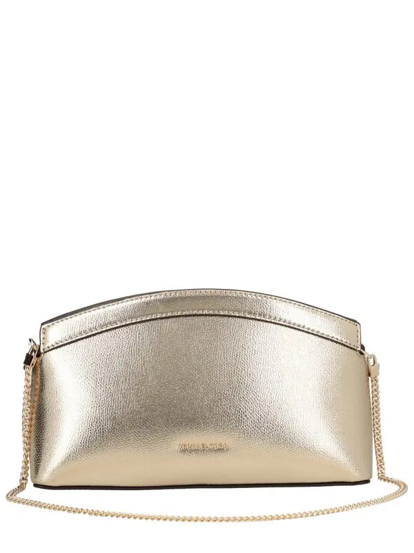 Michael Kors Metallic Leather Crossbody Clutch Bag