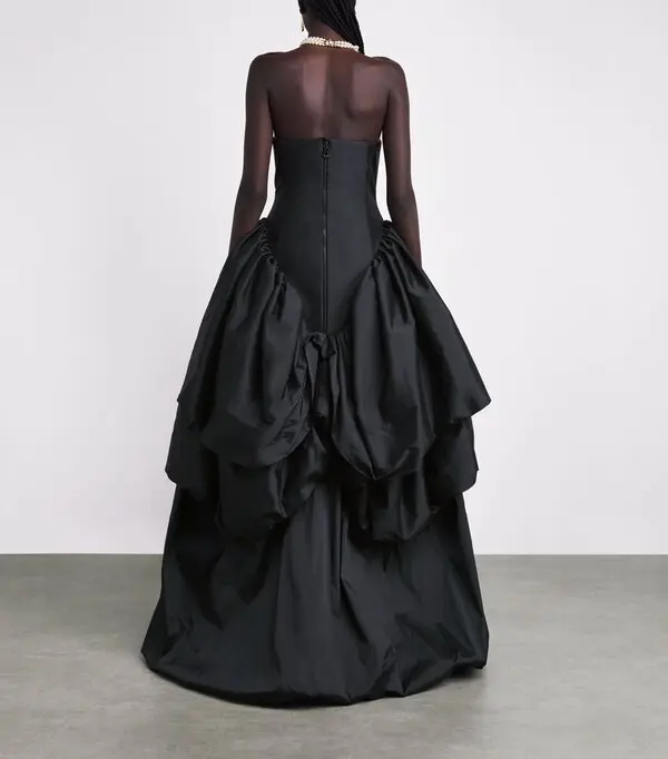 ZIYAD BUAINAIN Taffeta Layered Gown