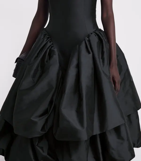 ZIYAD BUAINAIN Taffeta Layered Gown