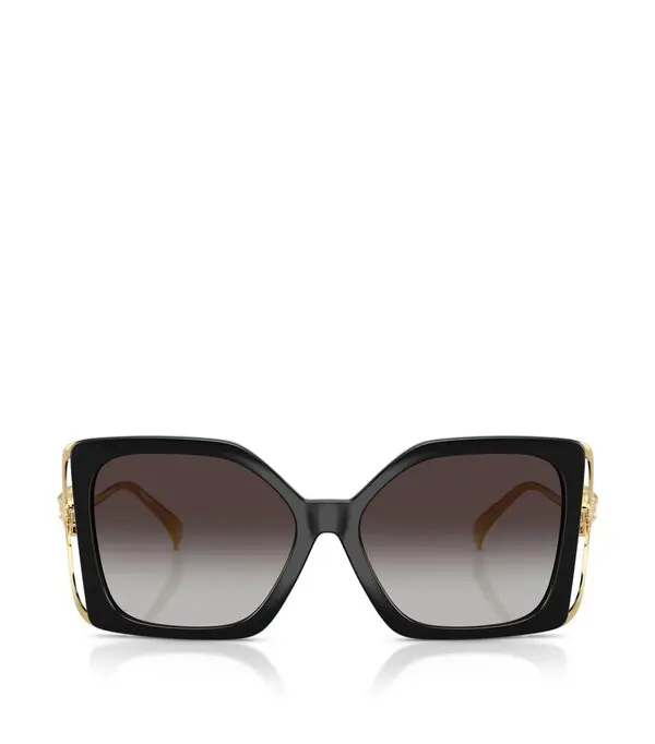 Versace Medusa Plaque Maxi Sunglasses - Black