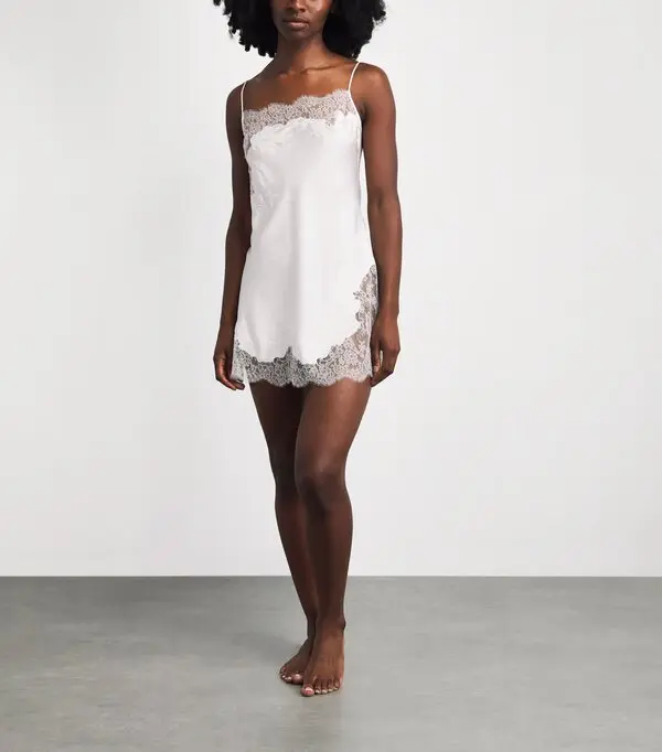 Carine Gilson Silk Lace Short Nightdress