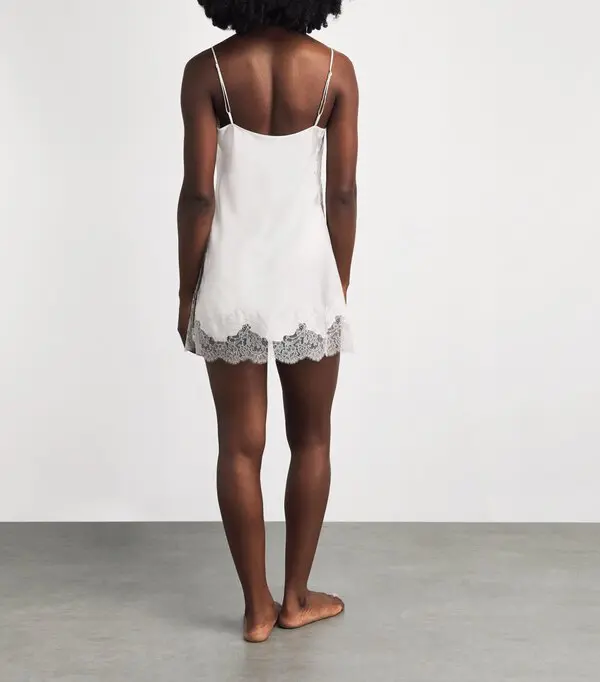 Carine Gilson Silk Lace Short Nightdress