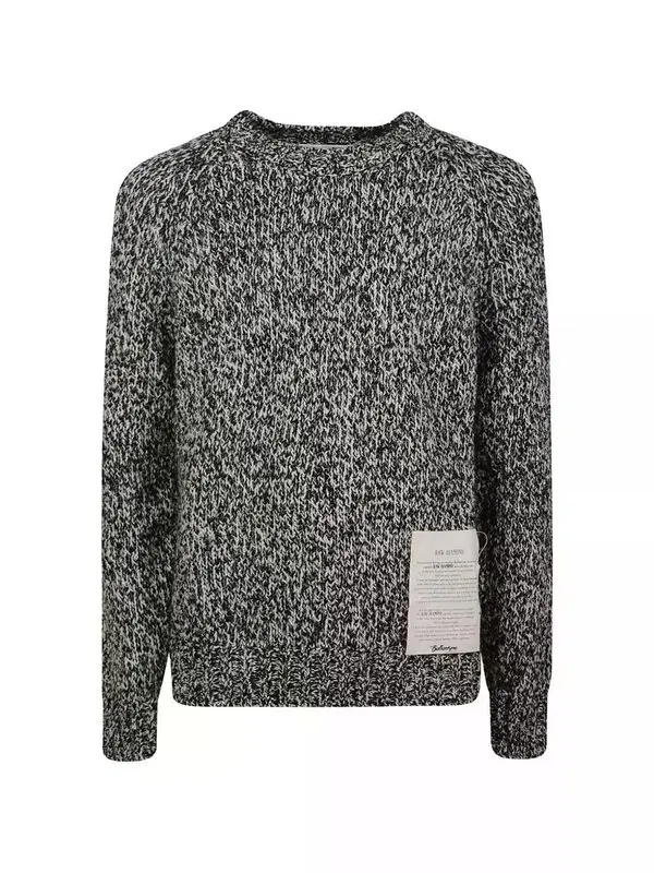 BALLANTYNE Raw Diamond Marl-knit Raglan-sleeve Sweater