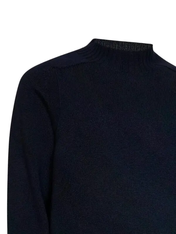 D4.0 Mock-neck Saddle-shoulder Sweater