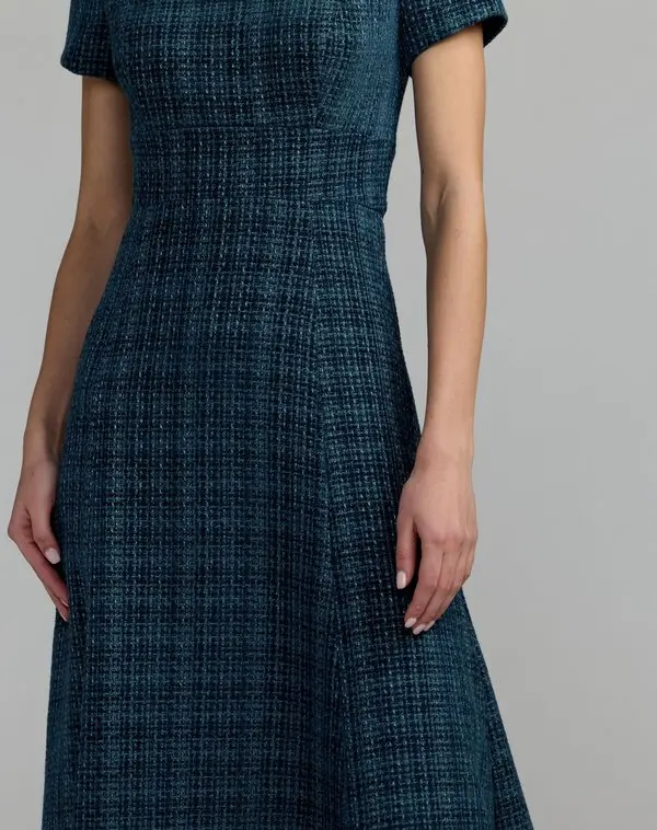 Mac Duggal Embellished Boucle Midi Dress