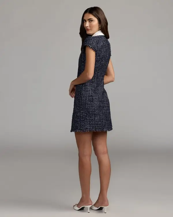 Mac Duggal Sequin Boucle Mini Dress