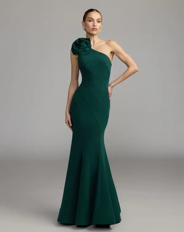 Mac Duggal One Shoulder Mermaid Gown