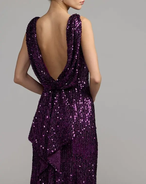 Mac Duggal Sequined Evening Gown
