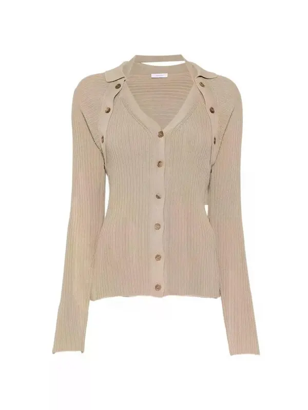 FERRAGAMO Ribbed-knit Cardigan