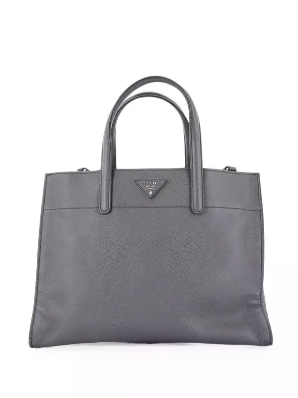 Prada Soft Triple Pocket Convertible Saffiano Leather Tote Bag