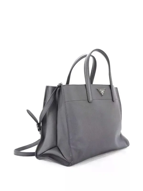 Prada Soft Triple Pocket Convertible Saffiano Leather Tote Bag