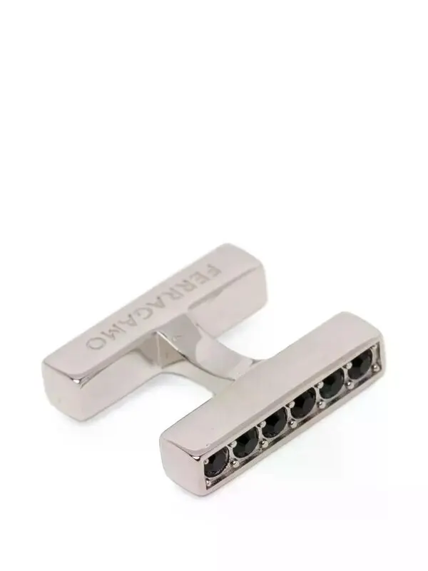 FERRAGAMO Logo-engraved Rectangle Cufflinks