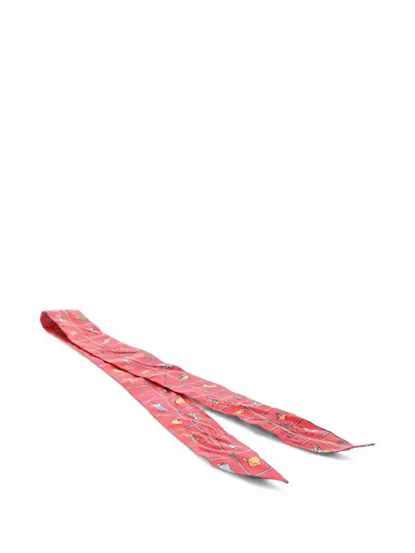 Hermès 2000-2026 Les Flots Du Cheval Silk Twilly Scarf Scarves