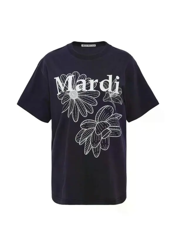 Mardi Mercredi Flower-print T-shirt - Blue
