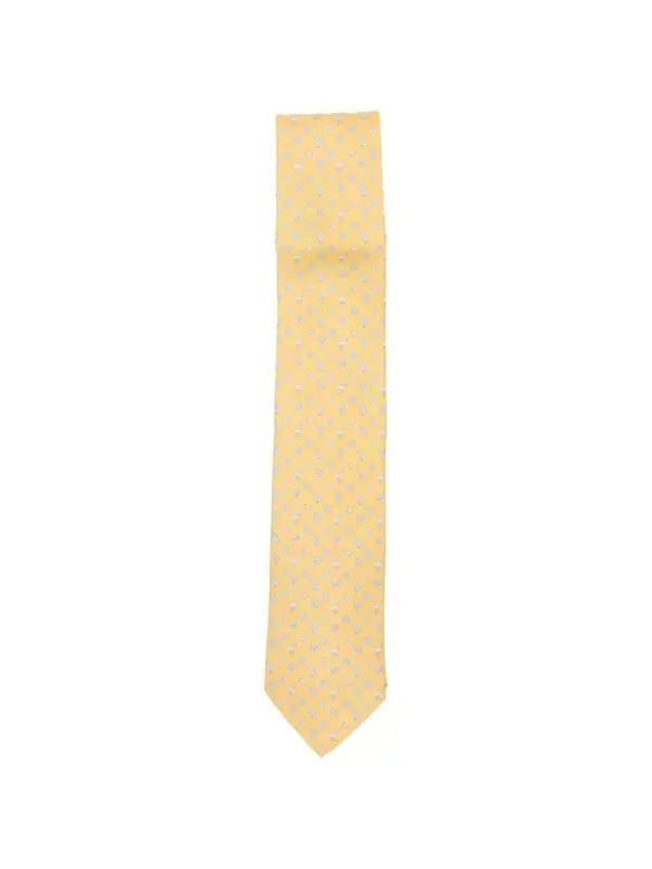 FERRAGAMO Flamingo-print Neck Tie - Yellow
