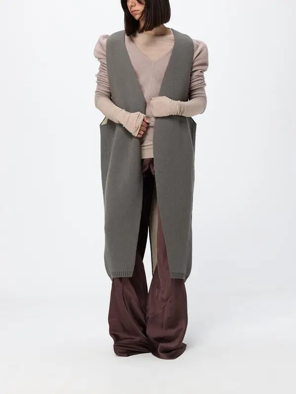 Rick Owens Cashmere V-neck Knit Vest - Pink