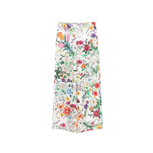 Gucci Printed Silk Twill Pants
