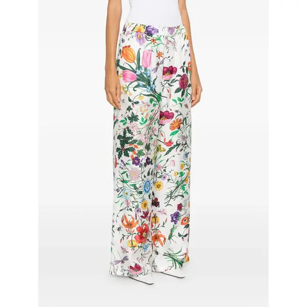 Gucci Printed Silk Twill Pants
