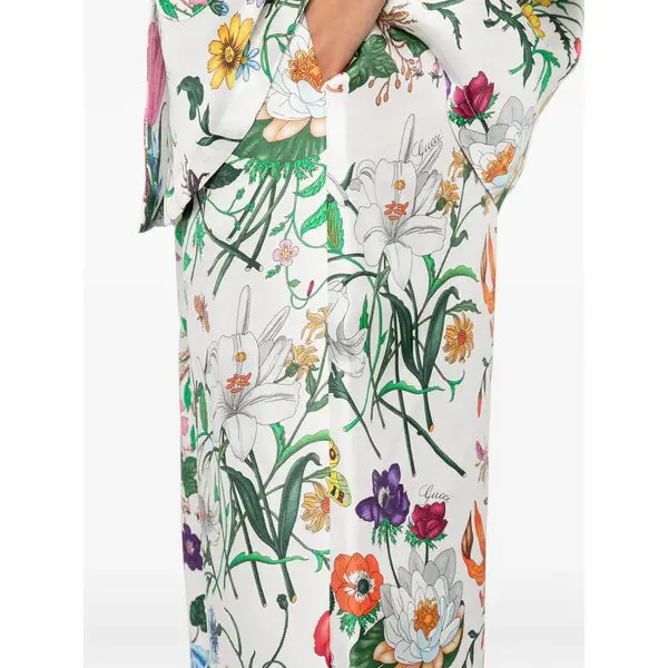 Gucci Printed Silk Twill Pants