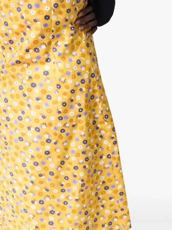 Miu Miu Floral Poplin Midi Dress